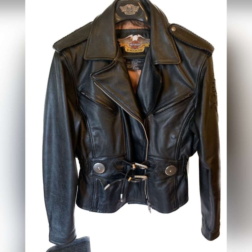 Harley Davidson Vintage Embossed Sierra Rose Leather … - Gem